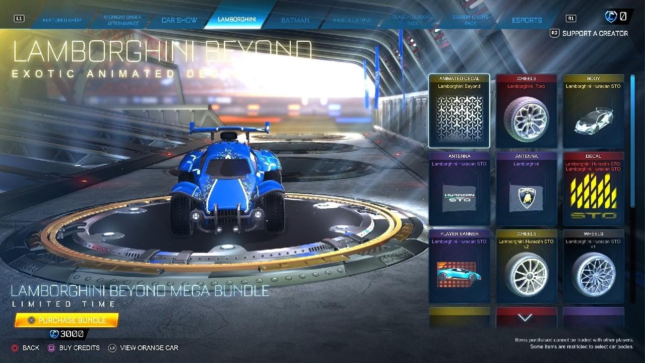 Rocket League Lamborghini Beyond Mega Bundle Now Available in Rocket ...