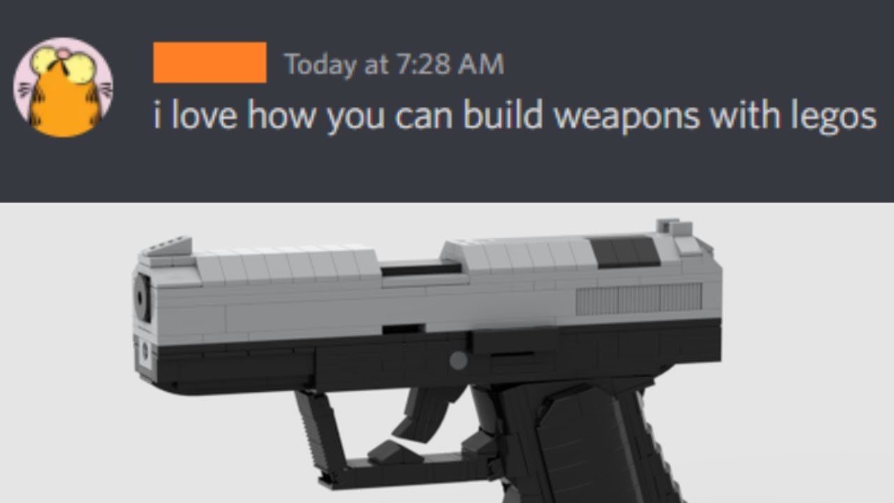 I love how you can build weapons with legos - YouTube