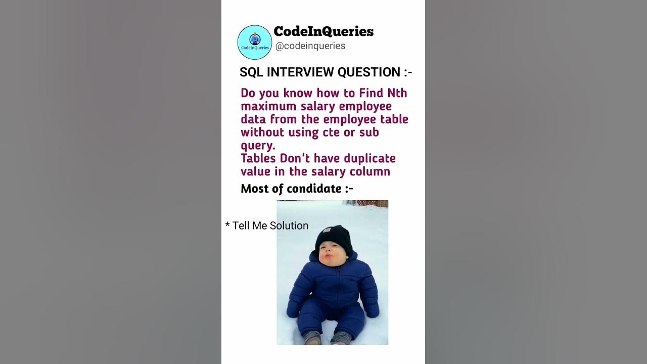 Do You Answer Of This Question Sql Database Dataanalysis Codinginterview Memes Funny 4381