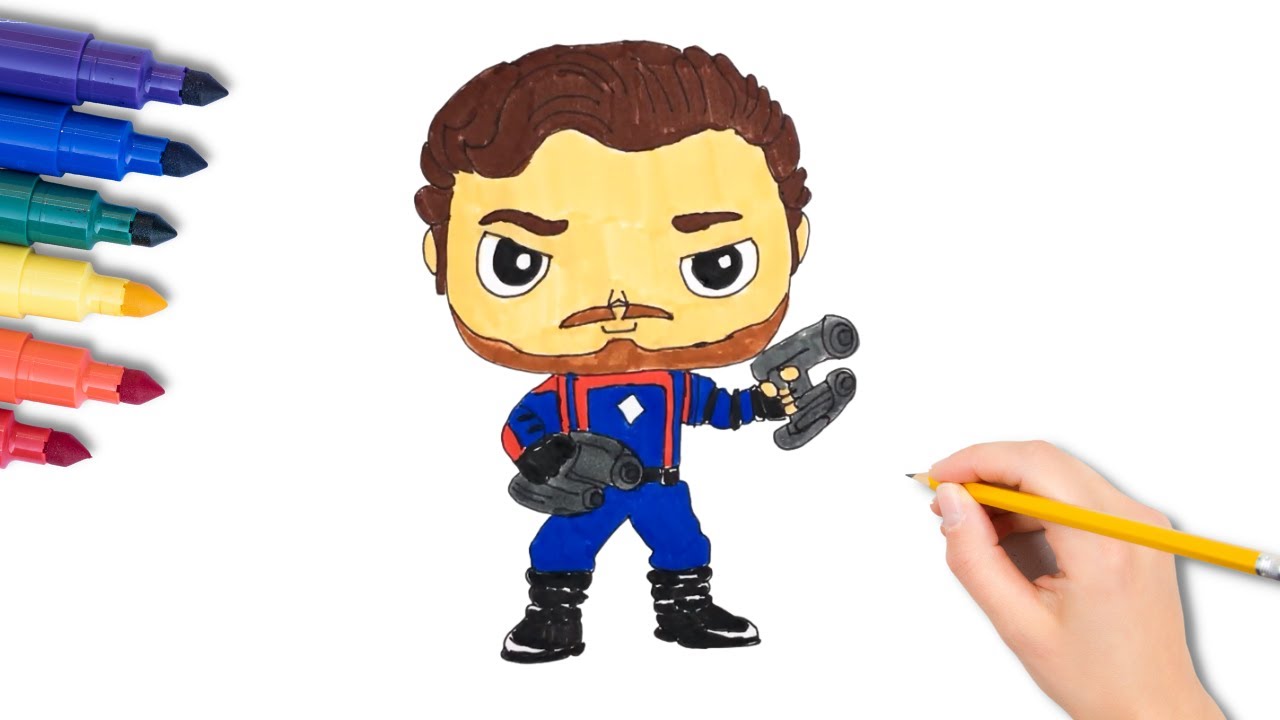 How to Draw Starlord | Guardians of the Galaxy 3 - YouTube