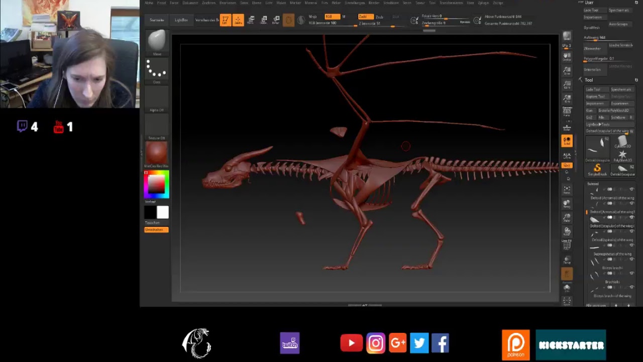 Dragon Muscle Anatomy Zbrush - YouTube