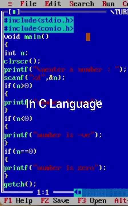 Check The Number Is Ve Ve And Zero C Coding Coder Programminglanguage Clanguage Easy 