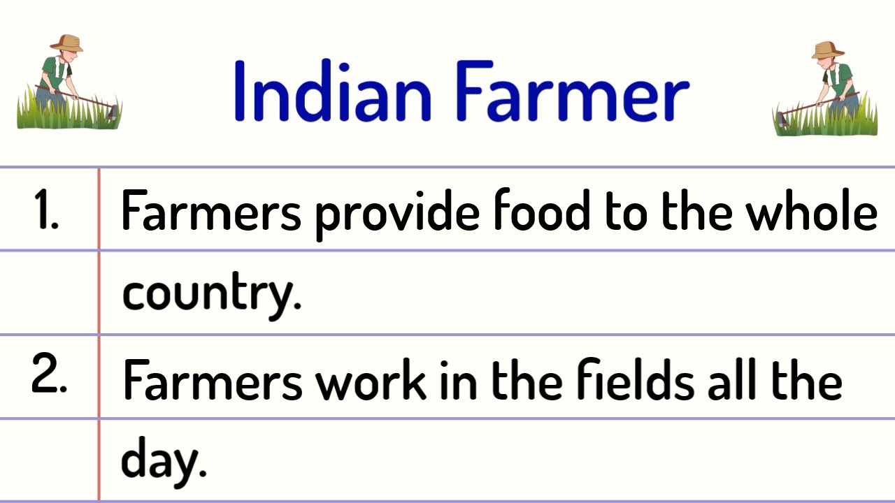 Indian Farmer Essay 10 Lines || Indian Farmer Essay in English - YouTube