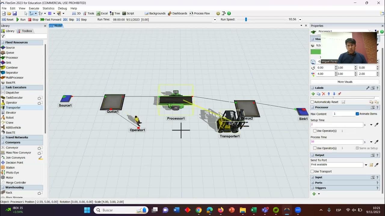 Modelo basico Flexsim - YouTube