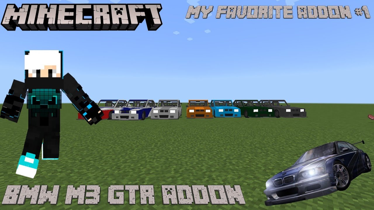 Kadaj's Favourite Addons #1 | BMW M3 GTR Addon | Minecraft BE - YouTube