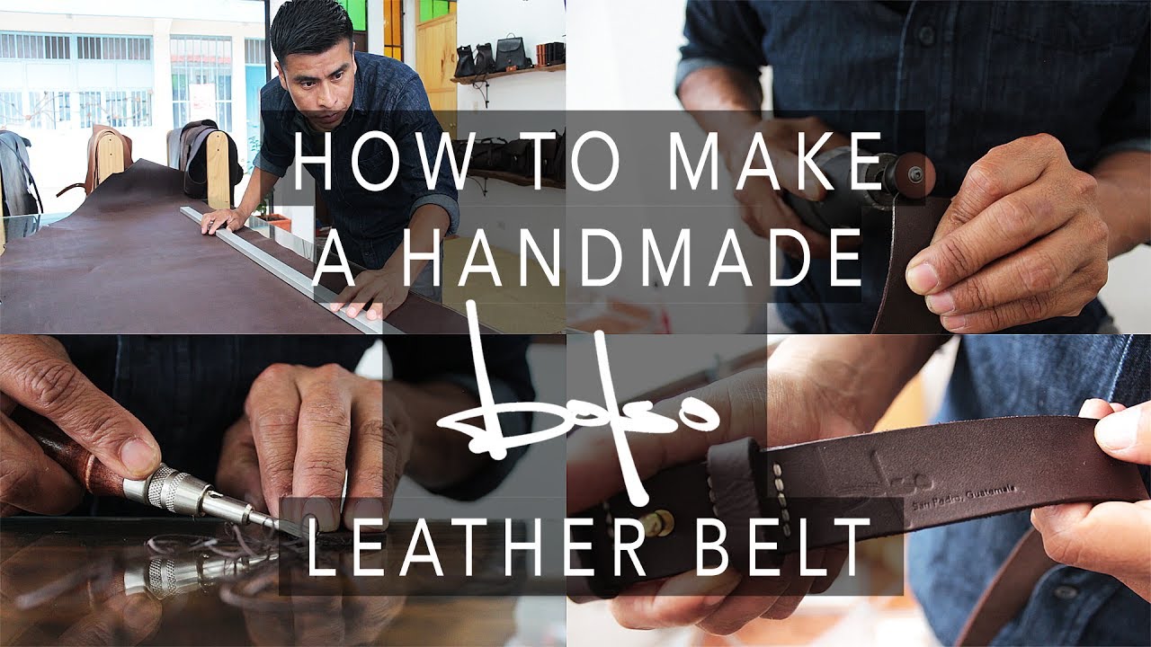 How to make a HANDMADE LEATHER BELT // Bolso Bags - YouTube