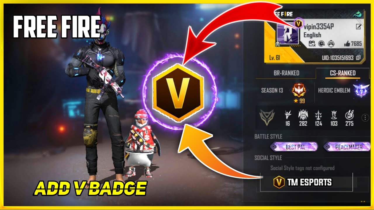 HOW TO GET V BADGE IN FREE FIRE.FF VERIFIED .V Badge Kaise Le || Free ...