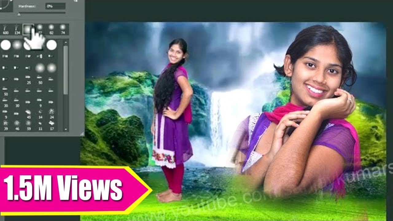 #13 Photo Designing with Eraser Tool in Photoshop - YouTube