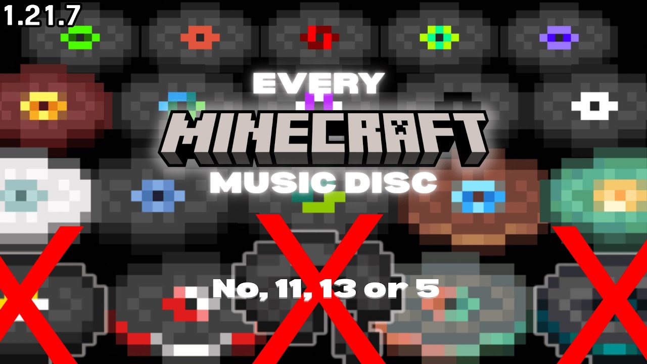 All Minecraft Music Discs [ No 11, 13 or 5 ] 1.21.7 - YouTube
