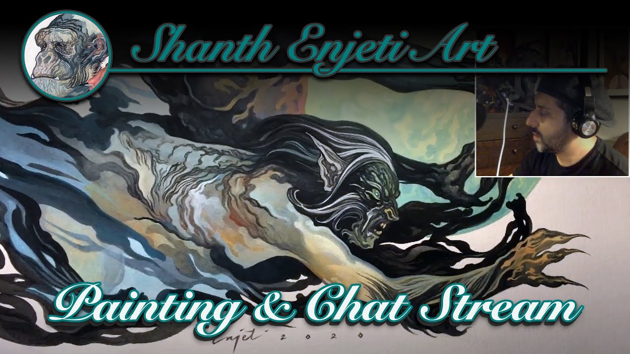 Shanth Enjeti Art | Chill Painting & Chat Stream - YouTube