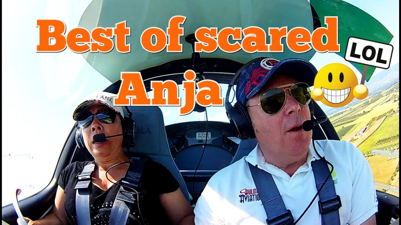 Scary Flights # Best of scared Anja during flight, approach, departure ...