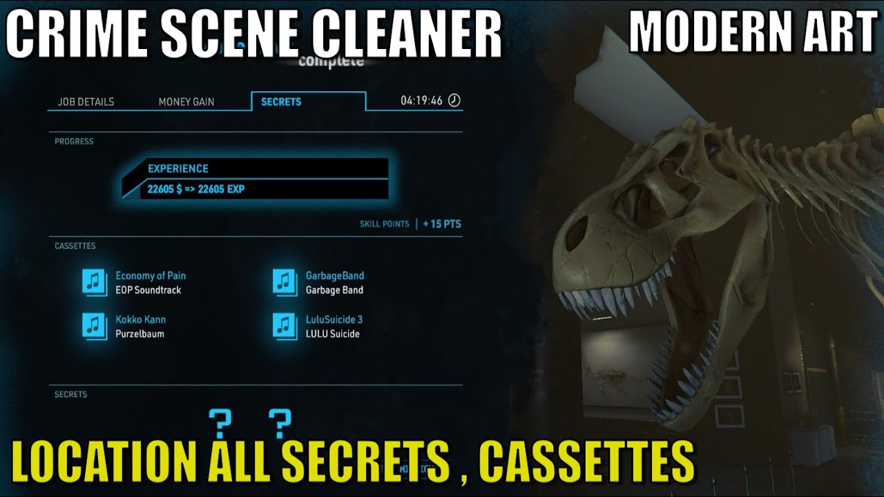 Crime Scene Cleaner,Modern Art, Location All Secrets , Cassettes - YouTube