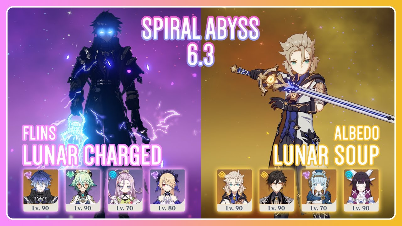 C2 Flins Lunar Charged & C6 Albedo Lunar Soup | Spiral Abyss 6.3 ...
