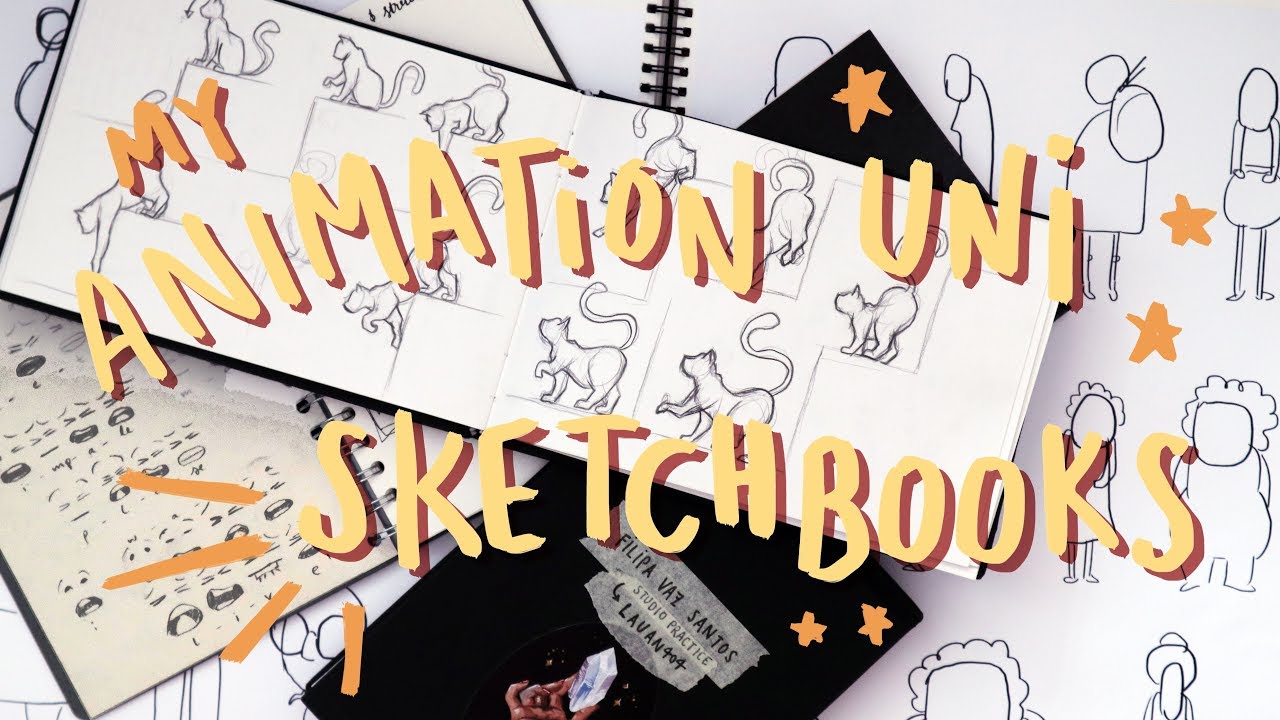 1st Year Animation Student Sketchbook Flip Through - YouTube