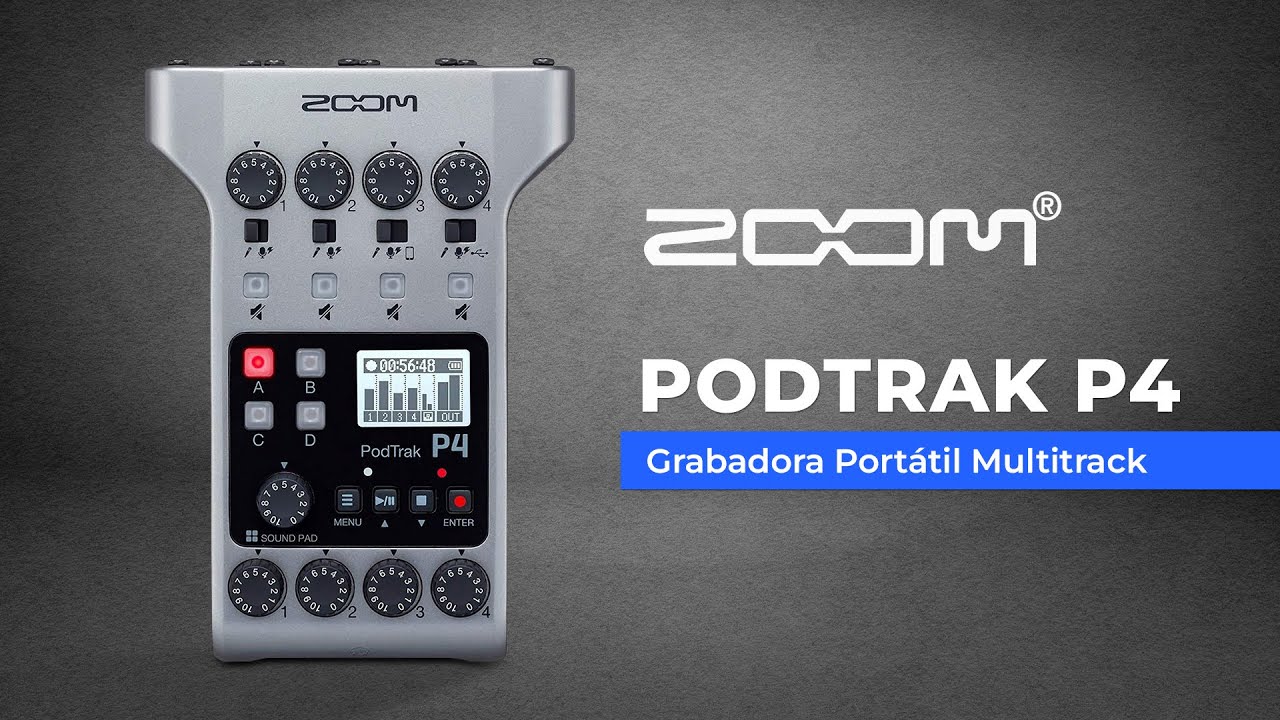La Grabadora Portátil PodTrack P4 de ZOOM - YouTube