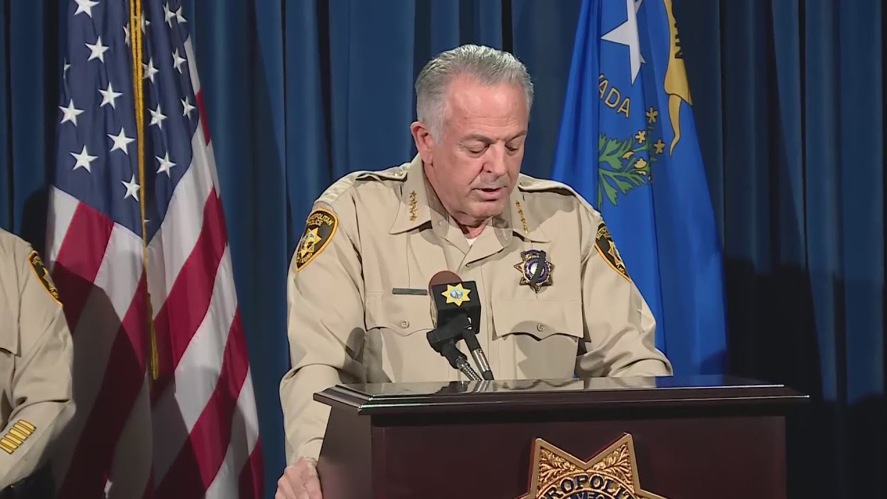 Sheriff Joe Lombardo news briefing on officer's death - YouTube