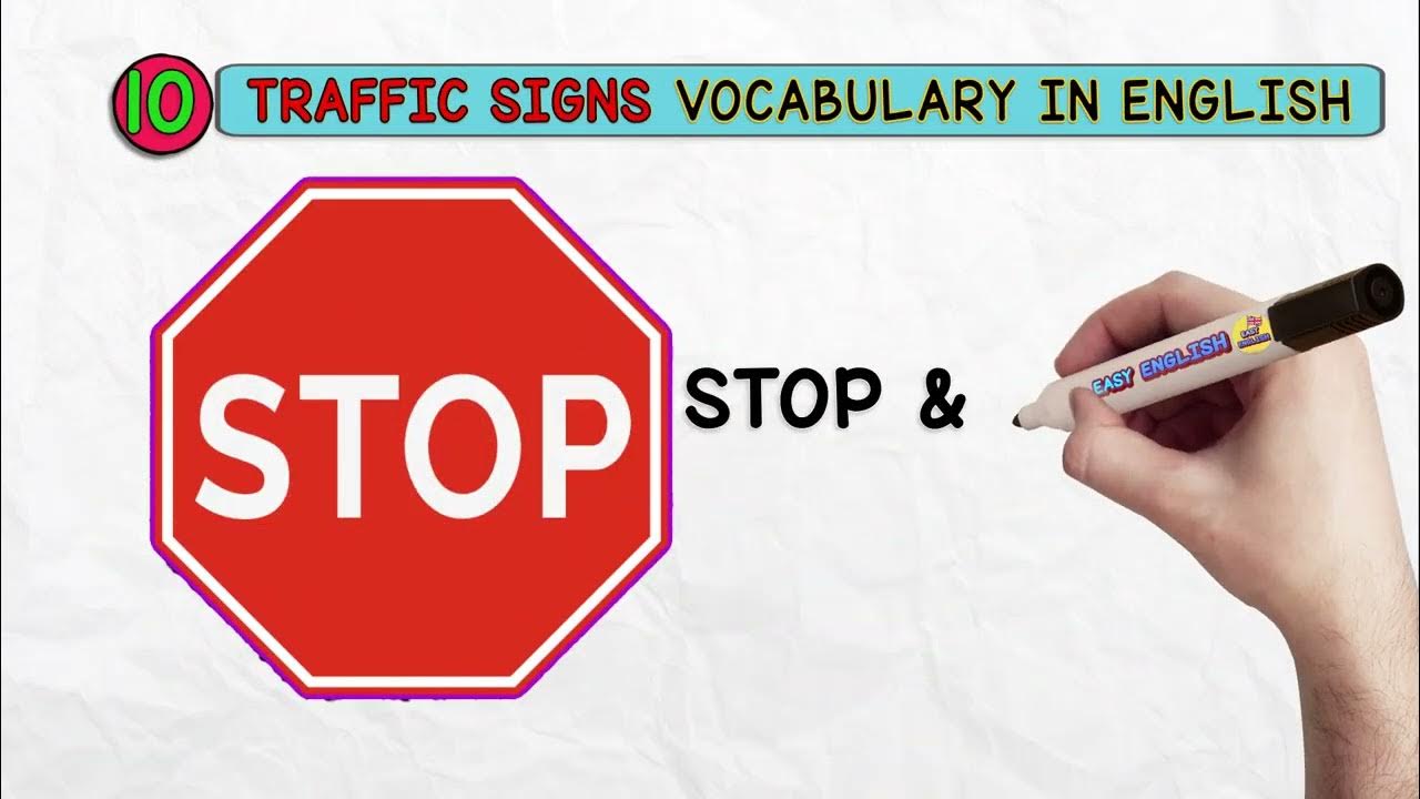 TRAFFIC SIGNS vocabulary in English. LEARN FAST and very easy - YouTube