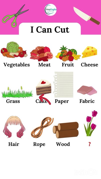 I Can Cut#dailyuseenglishwords #englishlearningclass #actionverb # ...