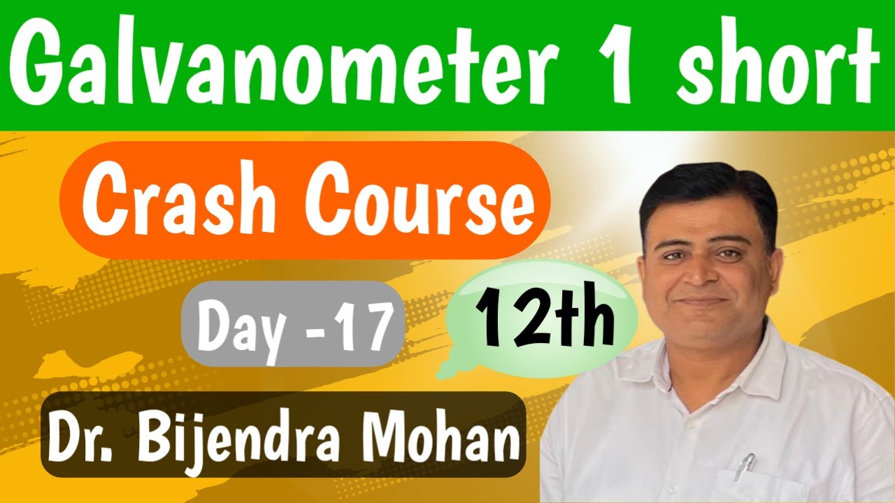 Crash Course for 12th | Moving Coil Galvanometer Types Working ...