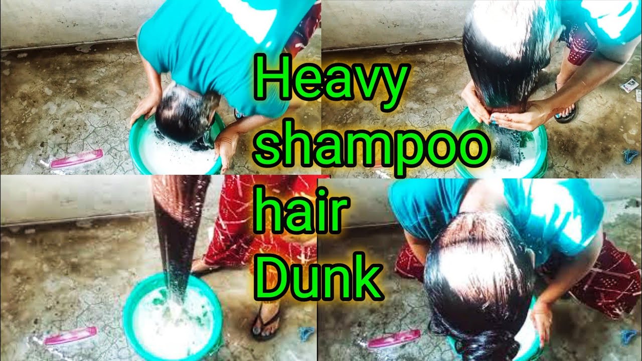 Heavy Shampoo long hair Dunk - YouTube