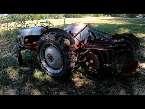 Part 2 Farmall Disc Harrow on the Ford 8n - YouTube