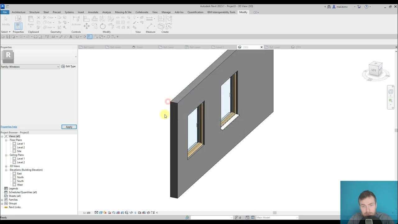 REVIT FAMILIES COURSE: Module 4 | 7. Window family visibility settings - YouTube