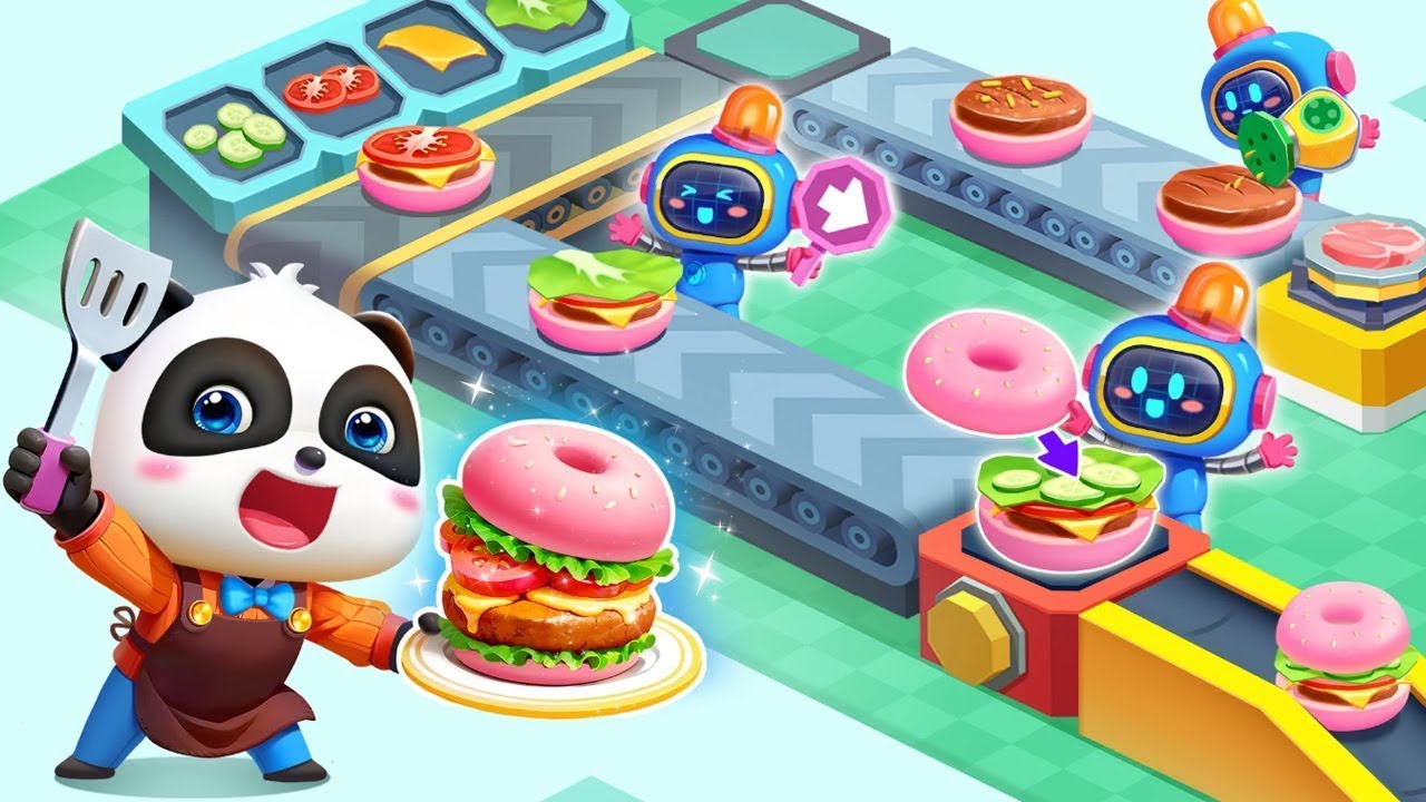Little Panda's Town: Fast Food Shop - Help Kiki and Run Your Own Fast ...