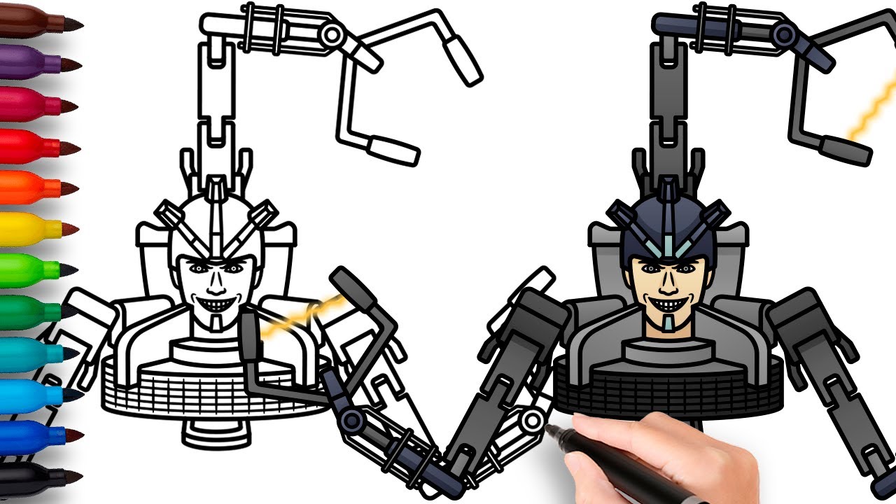 How To Draw Upgraded Detainer Astro Toilet Skibidi Toilet 70 Easy Step By Step Drawing Youtube