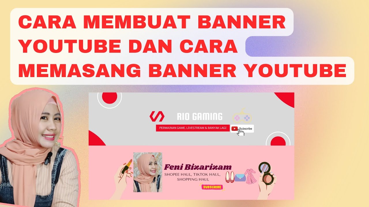 CARA MEMBUAT BANNER YOUTUBE DI ANDROID DAN CARA PASANGNYA - YouTube