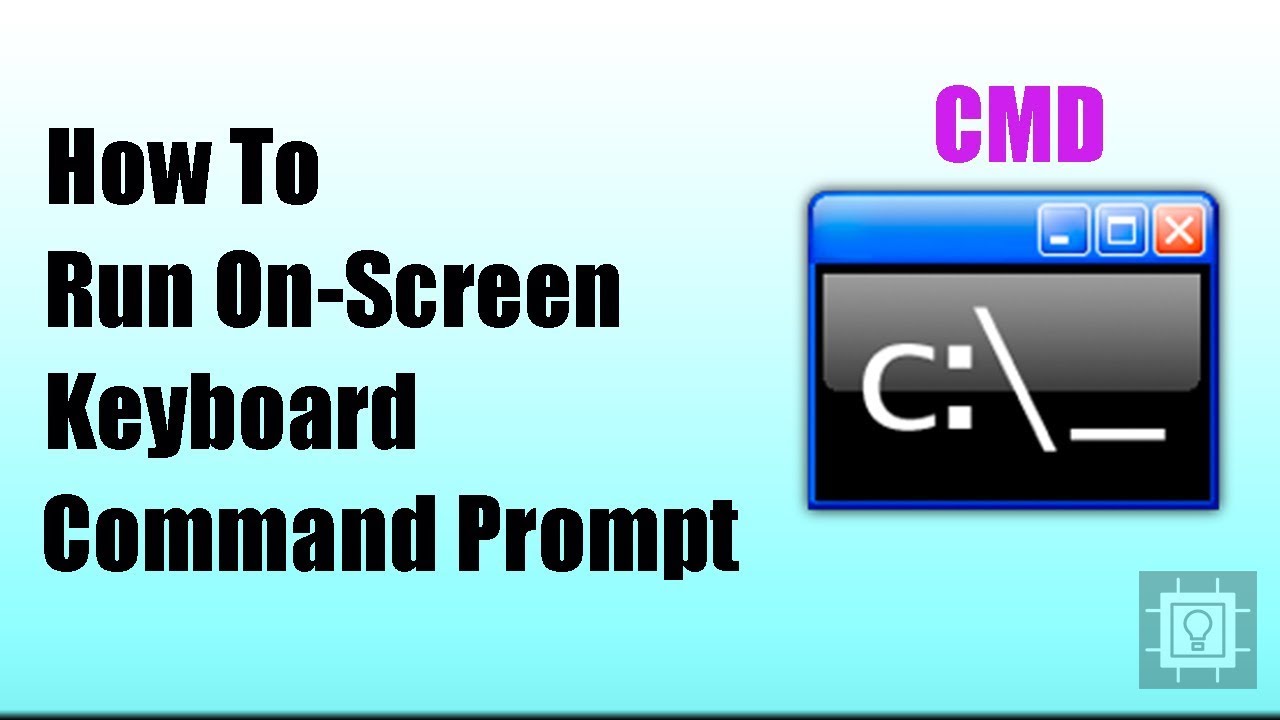 Command Prompt Tutorial How To Run On Screen Keyboard Youtube