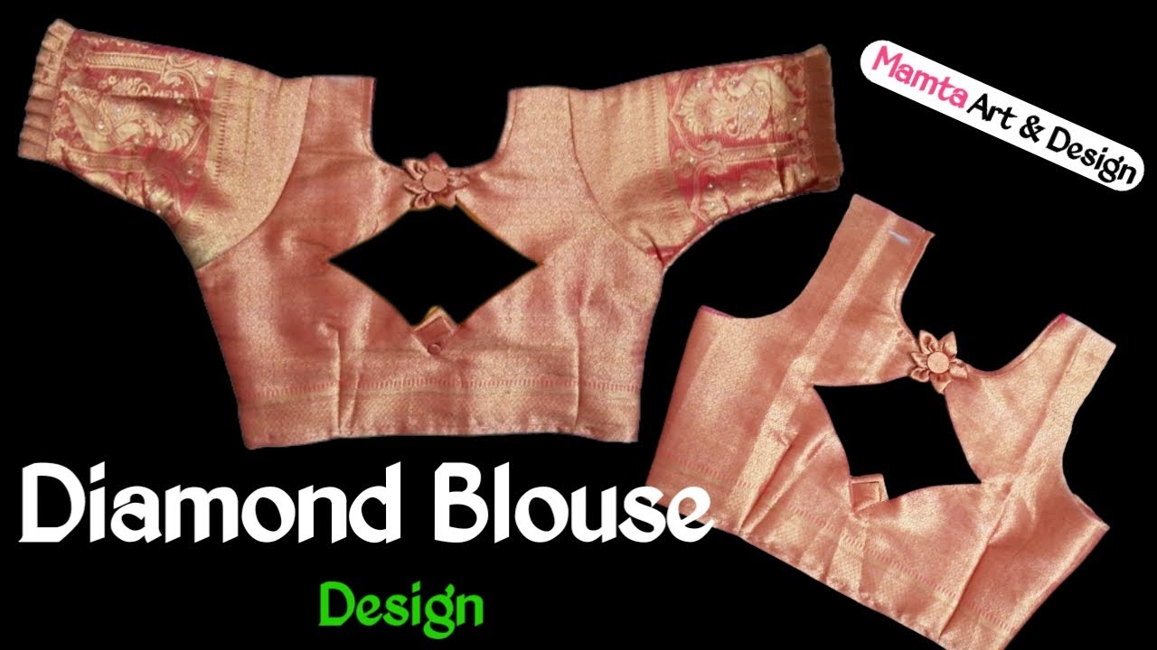 Diamond Back Neck Blouse Design | Barfi Design Blouse Cutting And ...