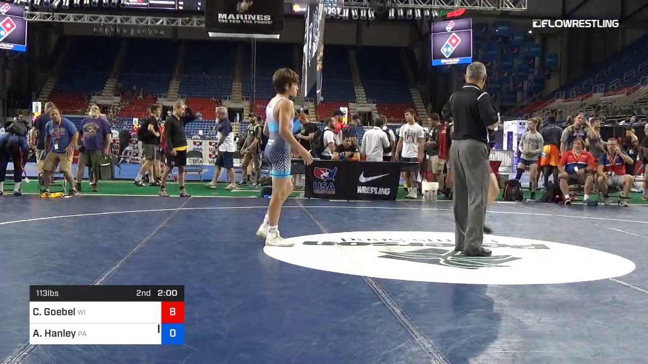 113 Lbs Cons 32 2 Cody Goebel Wisconsin Vs Alex Hanley Pennsylvania ...