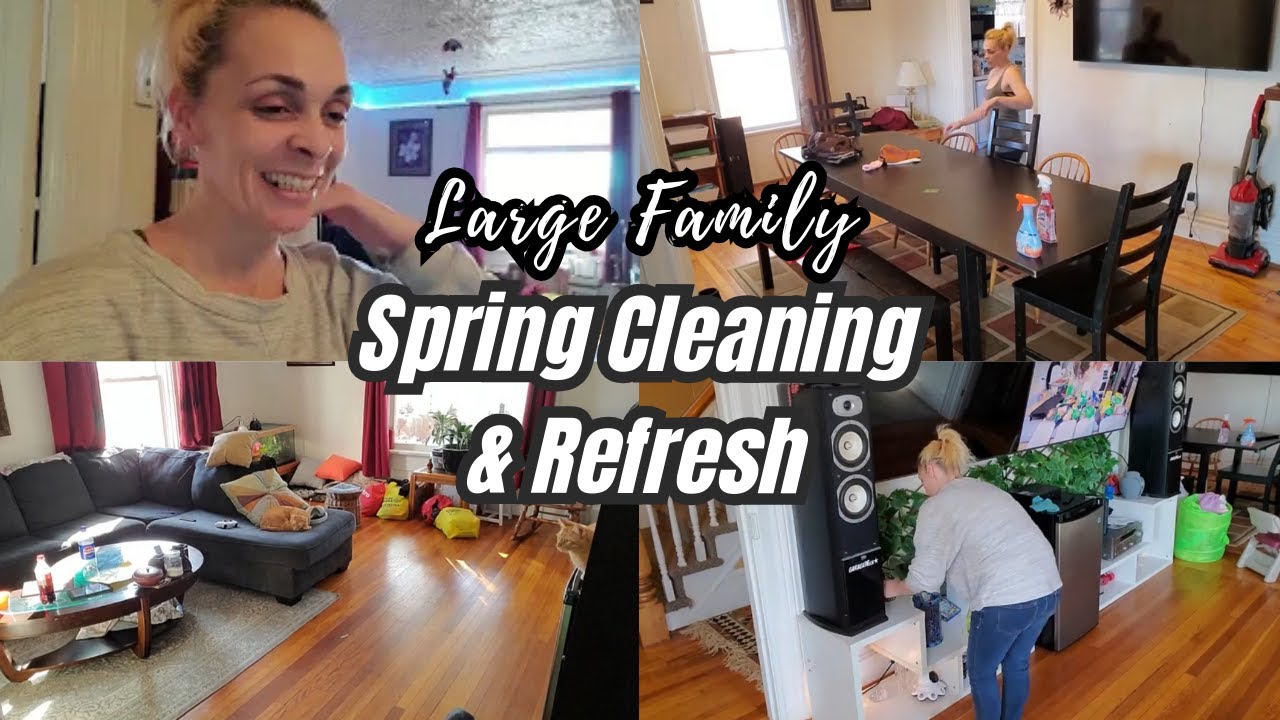 Spring Has Sprung! Large Family Spring Cleaning & Refresh - YouTube
