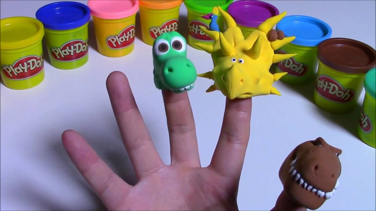 Good Dinosaur Finger Family Play Doh Song Nursery Rhymes - YouTube
