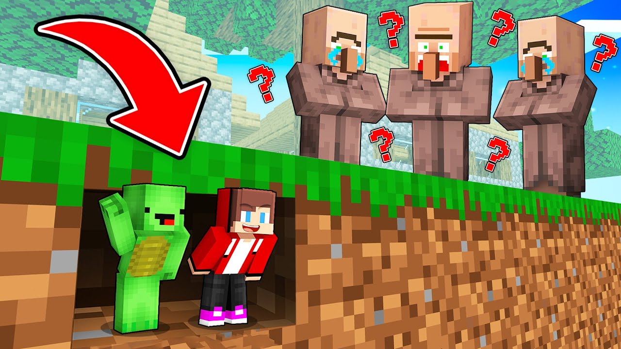 JJ and Mikey Use TINY MOD To Prank Villagers In Minecraft! (Maizen) - YouTube