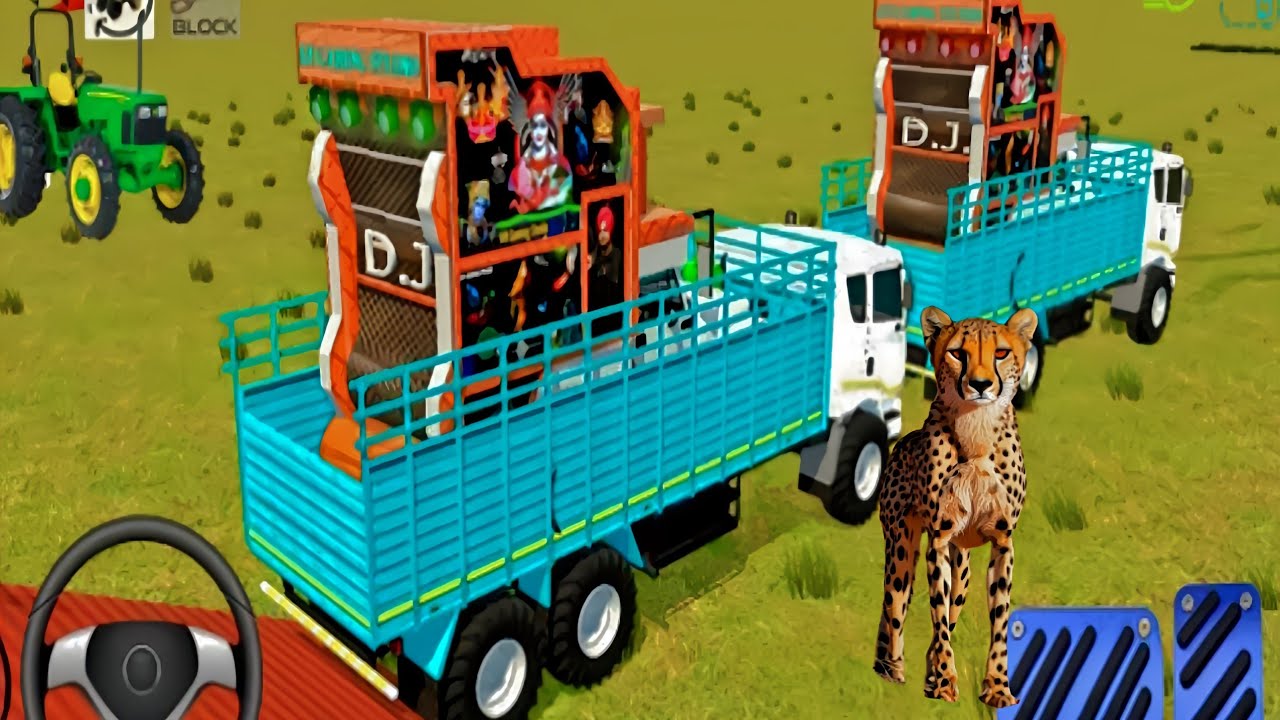 Driving DJ picup Gadi And Pull Dumper From Mud in Game - YouTube