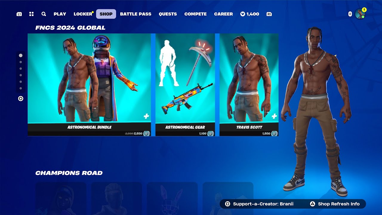 TRAVIS SCOTT SKIN RETURN RELEASE DATE IN FORTNITE ITEM SHOP 2024! - YouTube