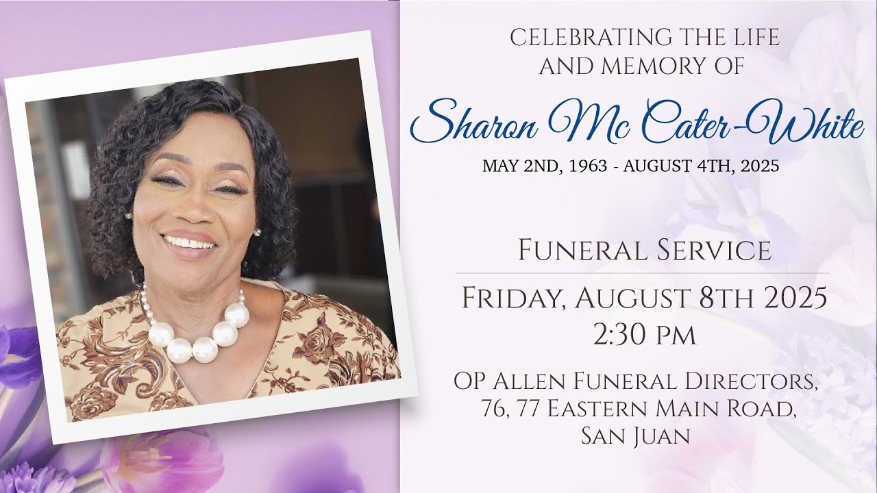 The Funeral Service of Sharon Mc Cater-White - YouTube