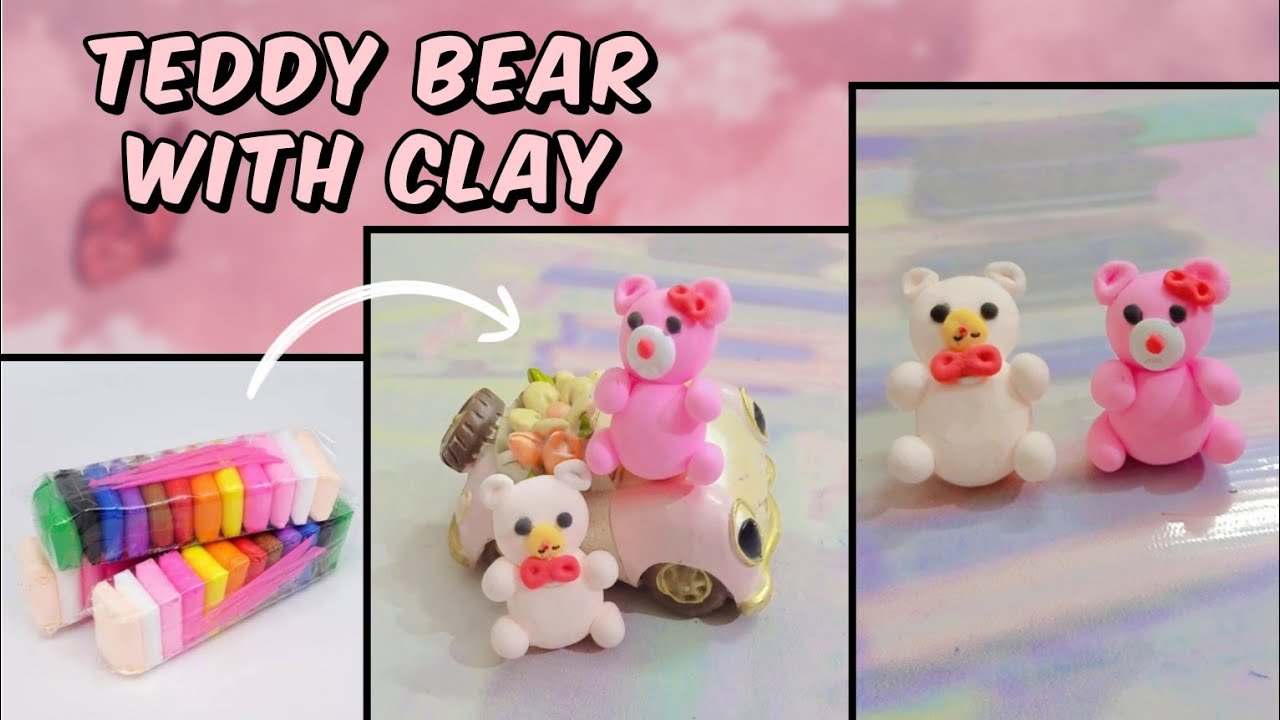 Clay Art 😍 | DIY Teddy Bear with Clay 🧸 | Easy Clay Art 😊 - YouTube
