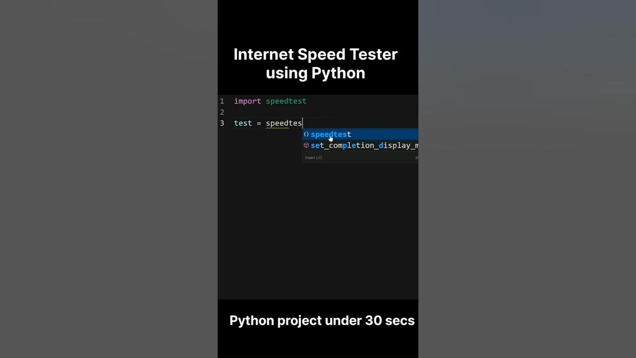 I Made My Own Internet Speed Test Python Project Coding Webdevelopment Python Shorts