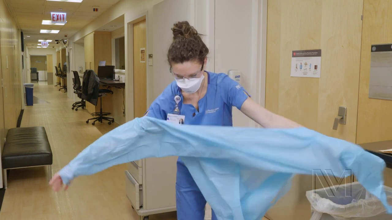 Donning Continuous Use Surgical Mask / N95 Respirator & Eye Protection ...