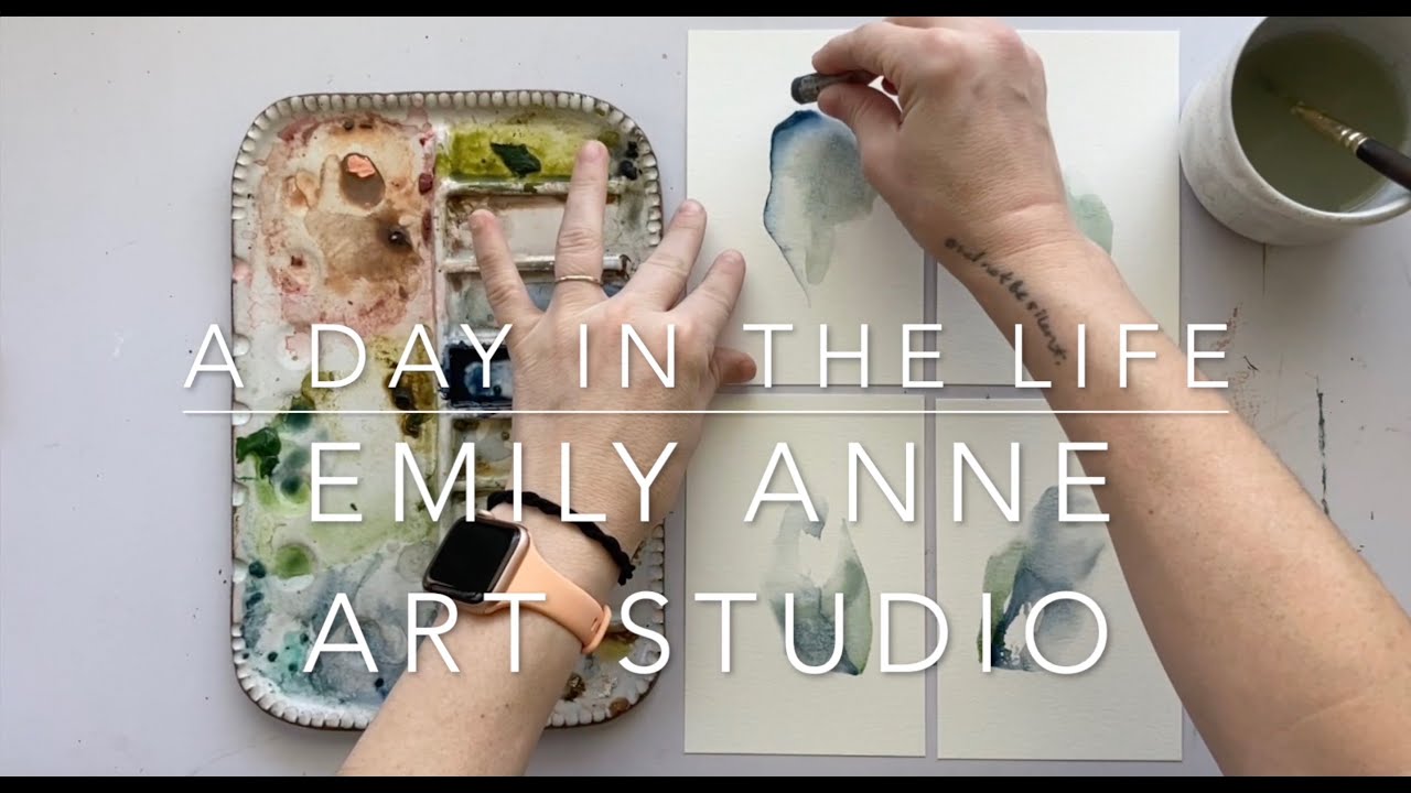A Day in the Life: Emily Anne Art Studio | Artist Vlog - painting ...