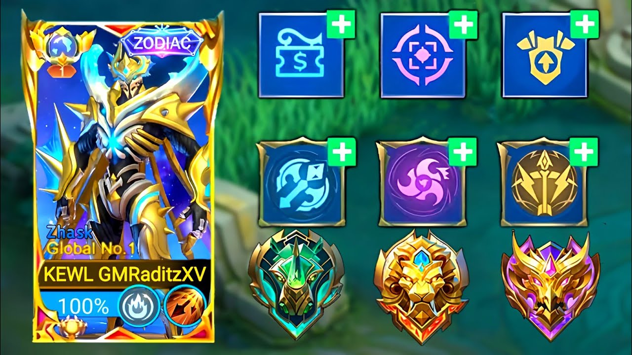 ZHASK BEST ONE SHOT EMBLEM & BUILD SET 2024!!(Must try this) MLBB - YouTube