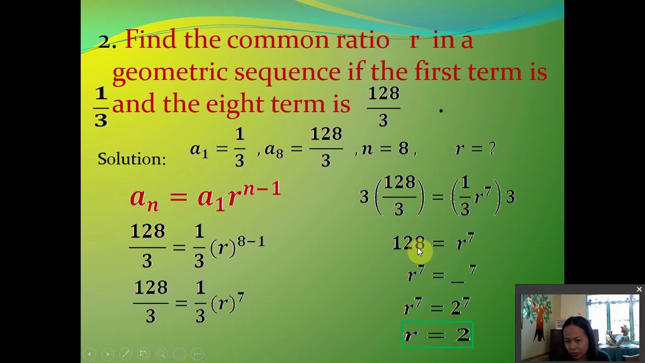 Solving Problems Involving Geometric Sequence - YouTube