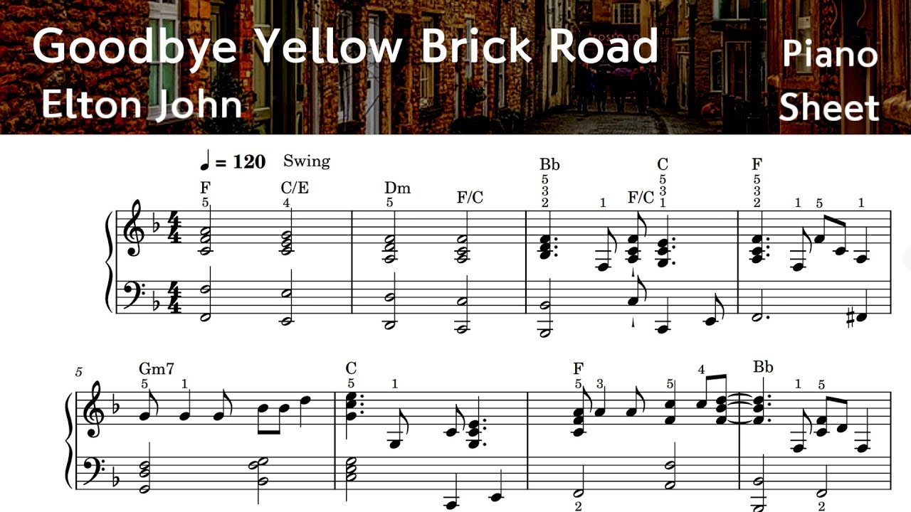 Goodbye Yellow Brick Road Sheet Music
