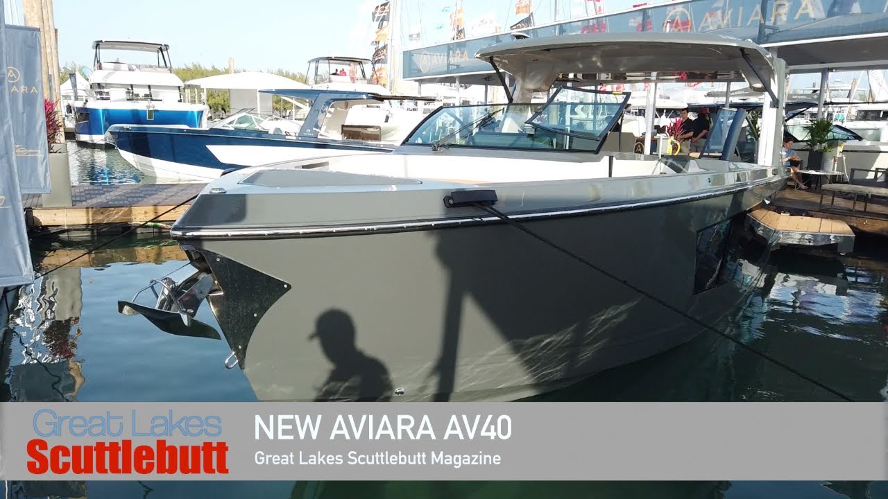 NEW Aviara Boats! See the NEW AV40! @The 2020 Miami International Boat ...