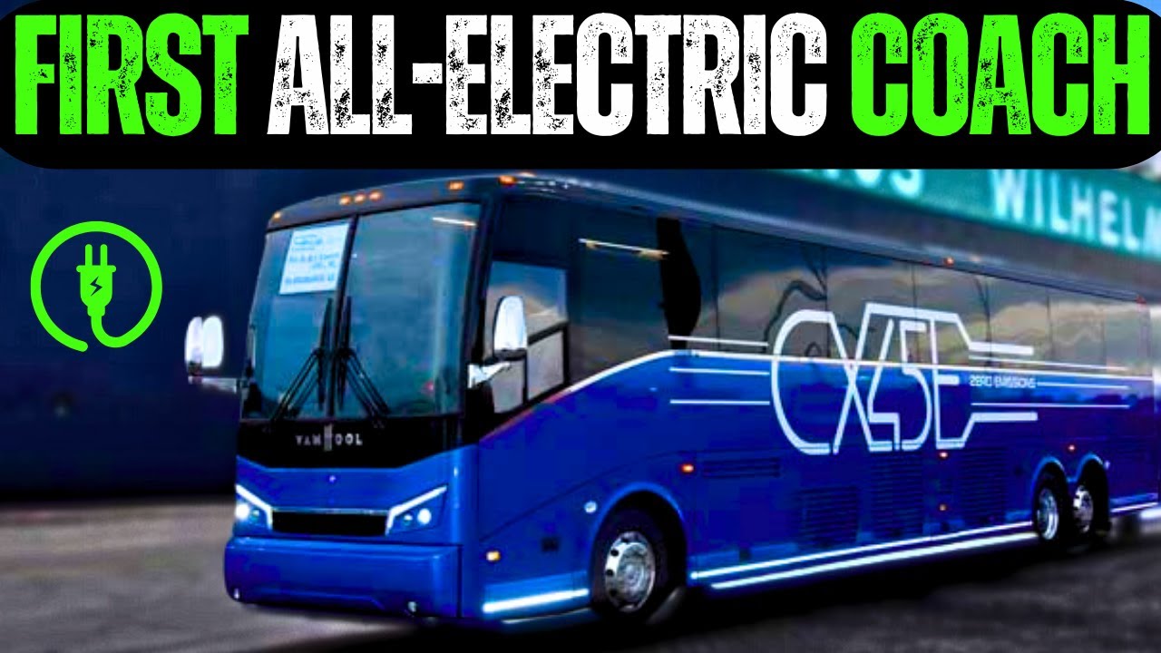 Van Hool ships first electric coach to USA - YouTube