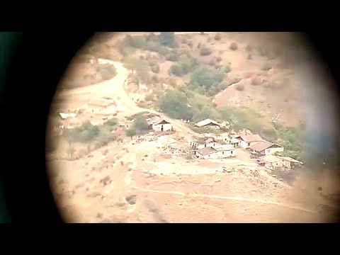 Şuşa Xankəndi Ətrafında Dağın Arasında Erməni Postunun Yaxından Video Görüntüləri