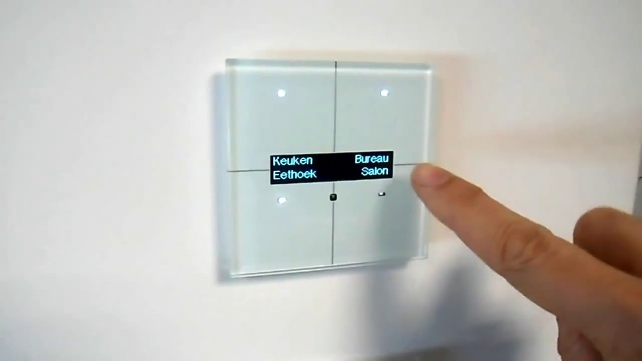 Velbus Glass Touch Panel with OLED - YouTube
