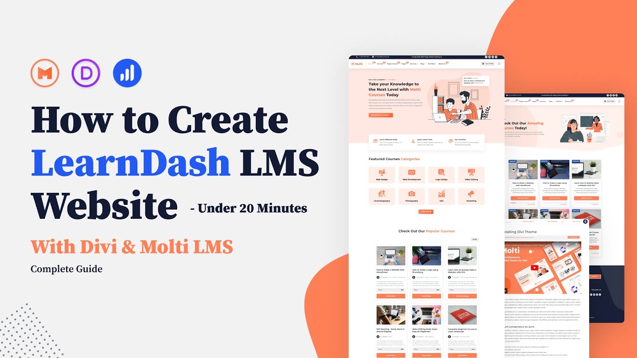 Create a LearnDash LMS Site in Under 20 Minutes with Divi Theme & Molti ...